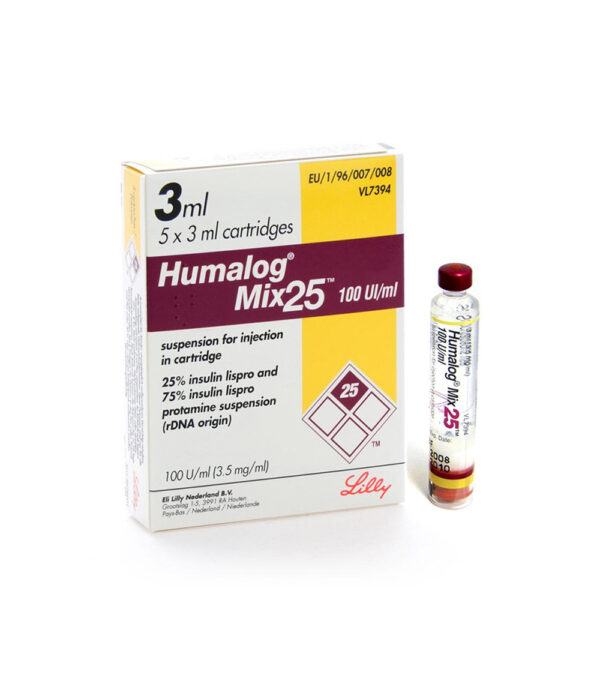 Humalog Mix 25 Cartridges 100 Units/mL – Prime Time Pharmacy